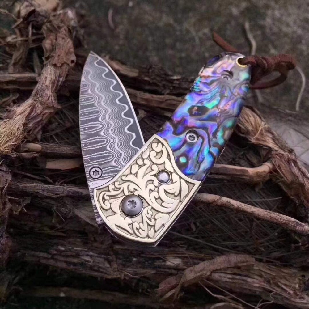 1Pair Natural Pura Abalone Knife Handle Scale Blank Sheet - 33x118x6mm