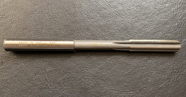 HSS 0.313" reamer (7.95mm)